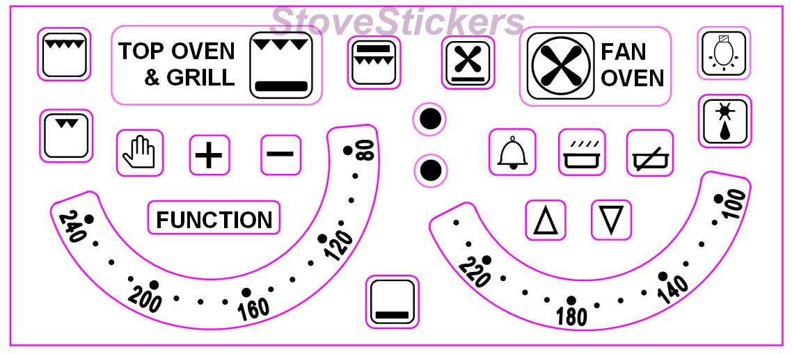 Stove Stickers - replacement stove sticker decals